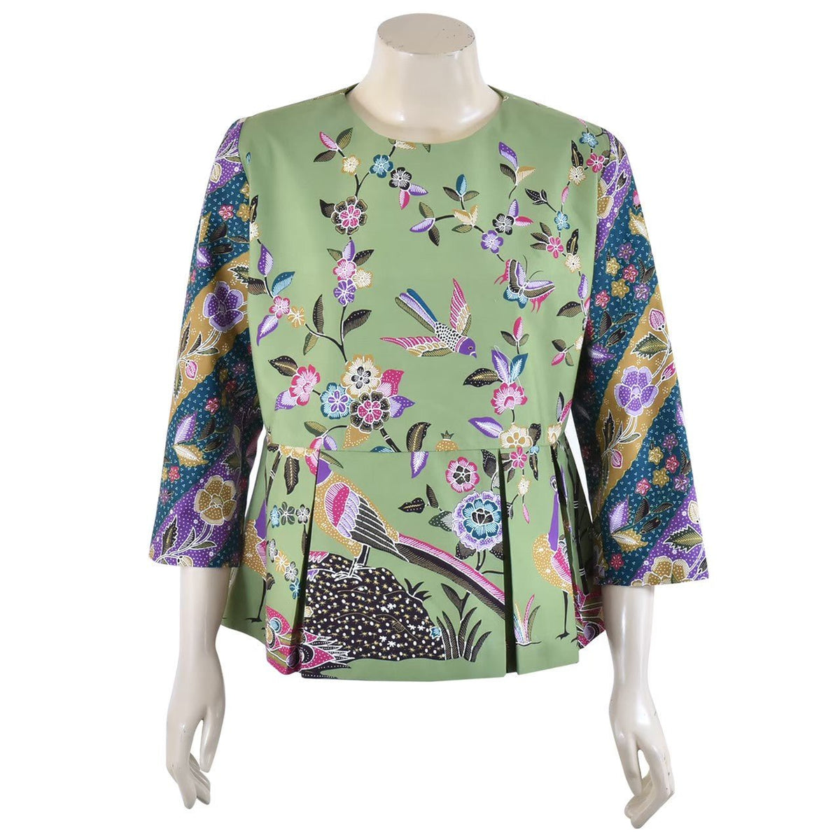 Hummingbird Pleated Blouse | SOUTH FABRIC | KAMONMANEE